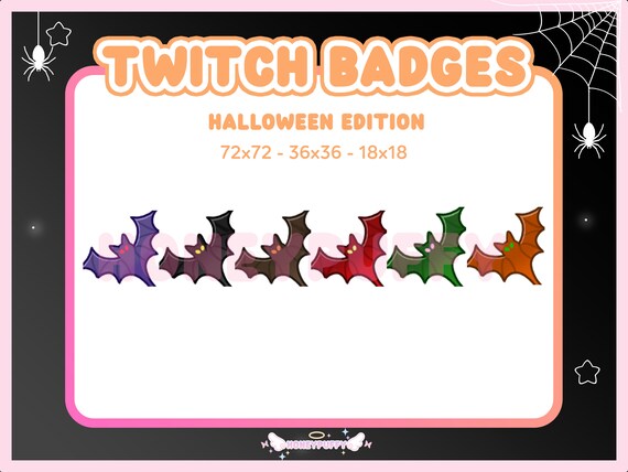 Spooky Bats Sub Badges Bit Badges Twitch - Etsy