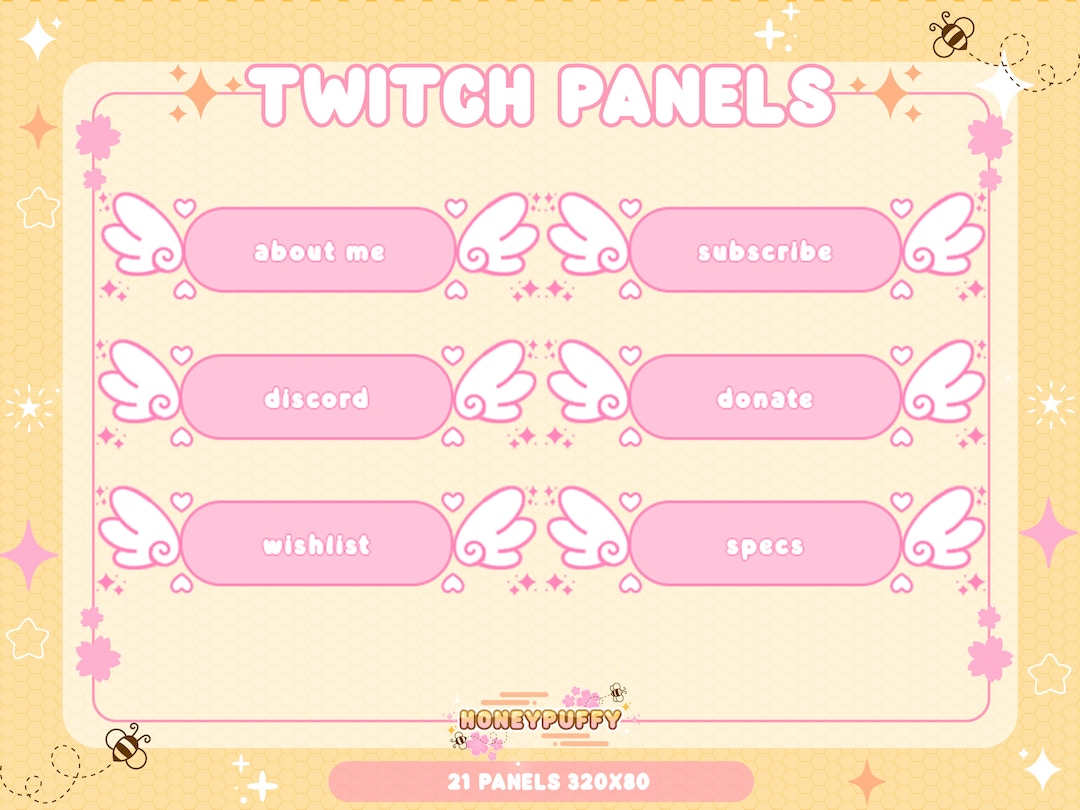 Pink Angel Wings Twitch Panels Aesthetic Cute Twitch - Etsy Australia