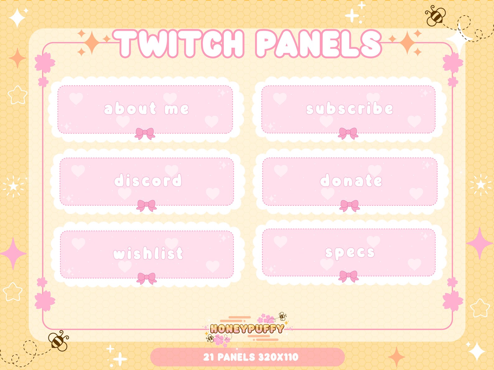 Pastel Pink Lace Girly Twitch Panels / Cute Twitch Panels / Custom ...