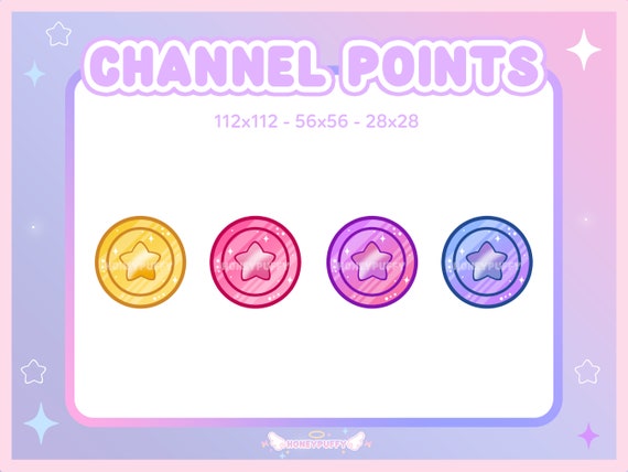 Star Coins Twitch / Channel Point / Emote / Badges / Kawaii / | Etsy