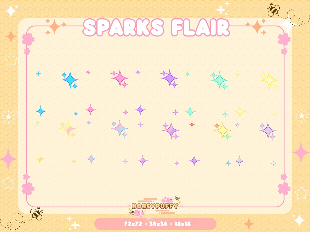 Sparkles / Sparks / Shiny / Twitch Badge Flair - Etsy