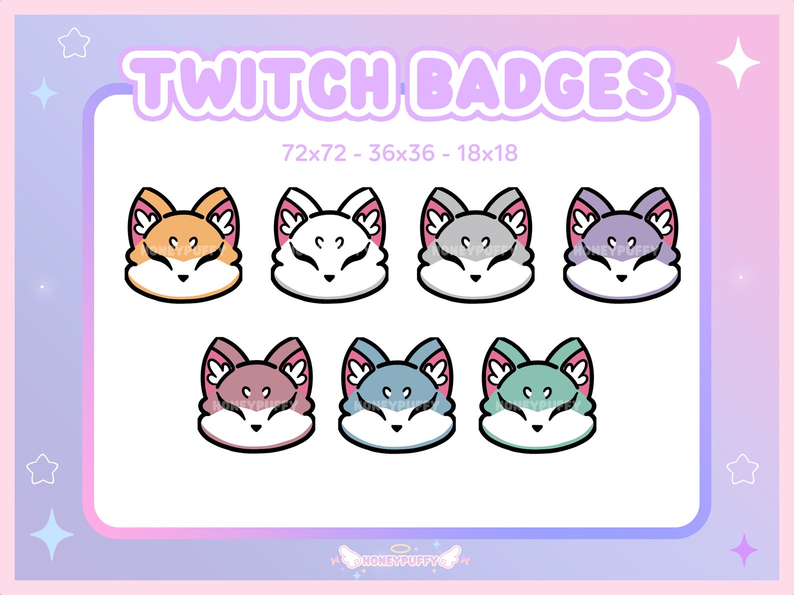 Fox Sub Badges Bit Badges Twitch - Etsy.de