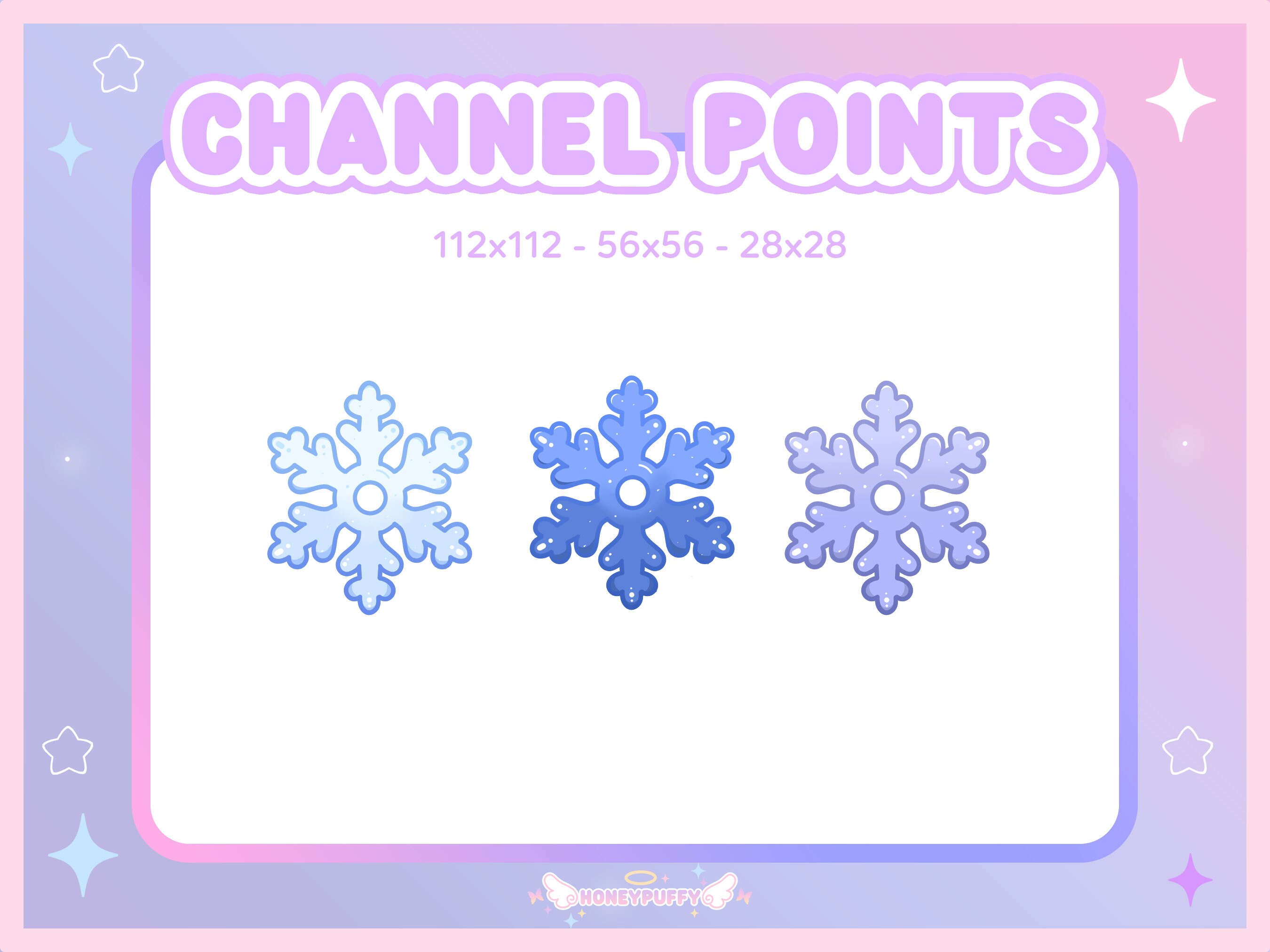 SNOWFLAKE Channel Points for Twitch / Twitch Emotes / Twitch - Etsy