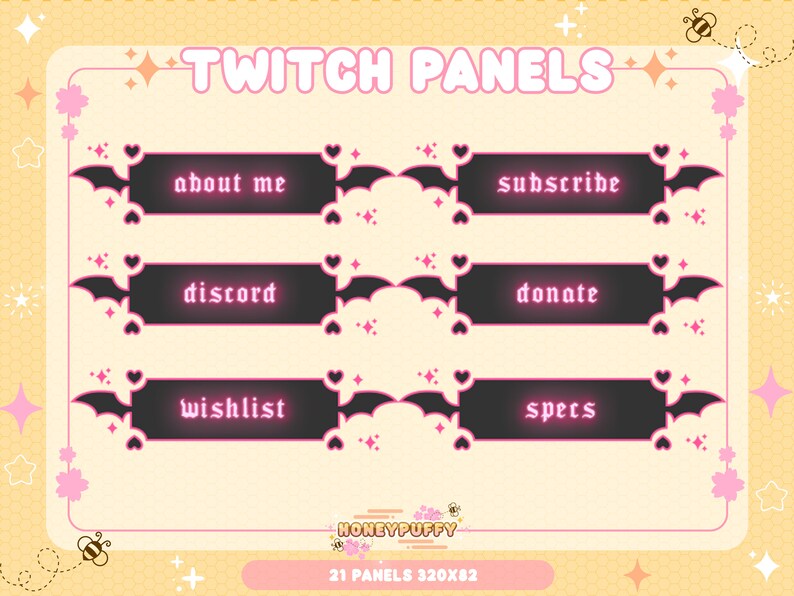 Demon Wings Bat Wings Succubus Wings Twitch Panels / - Etsy