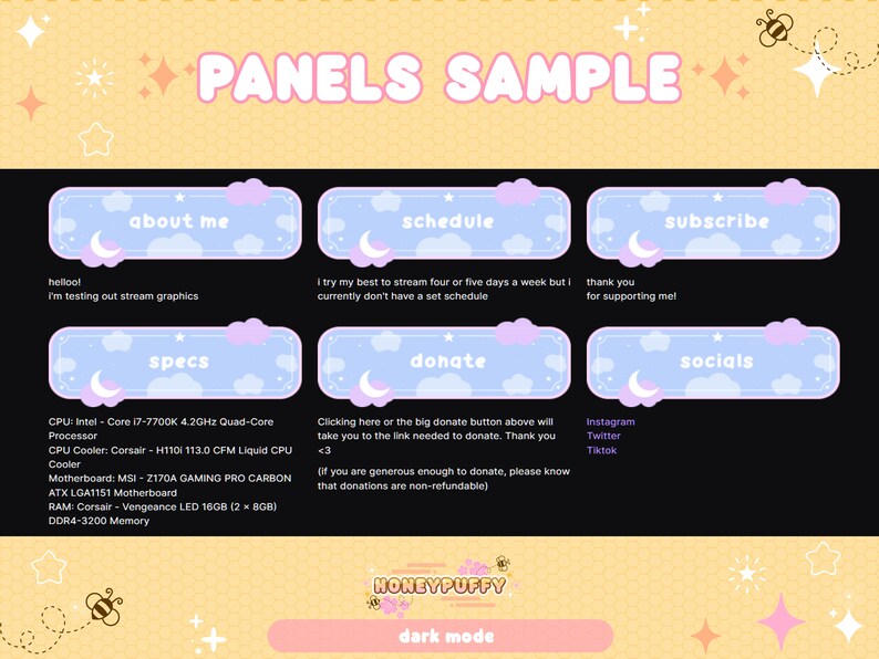 Cloudy Panels - Lo-fi / Aesthetic Twitch Panels / Cute Twitch Panels ...
