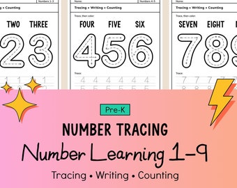 Printable ABC & Numbers 1 to 10 Handwriting / Tracing Worksheet KS1 ...