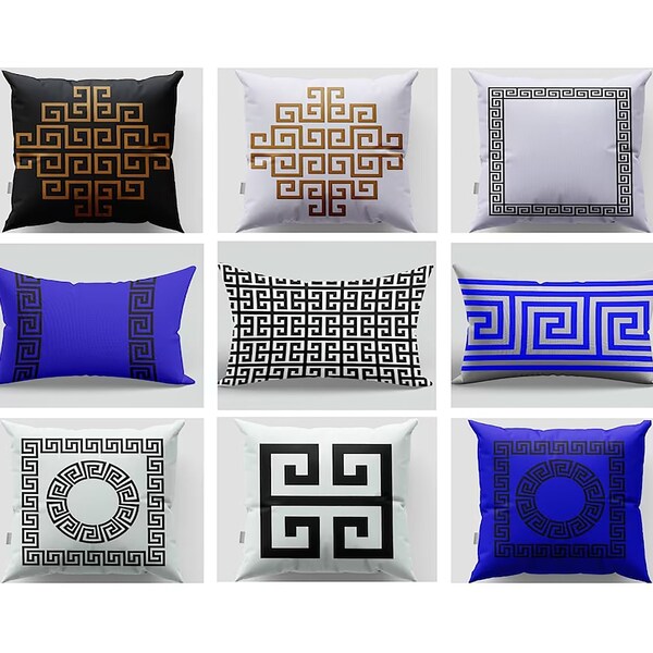 Blue Greek Key - Etsy