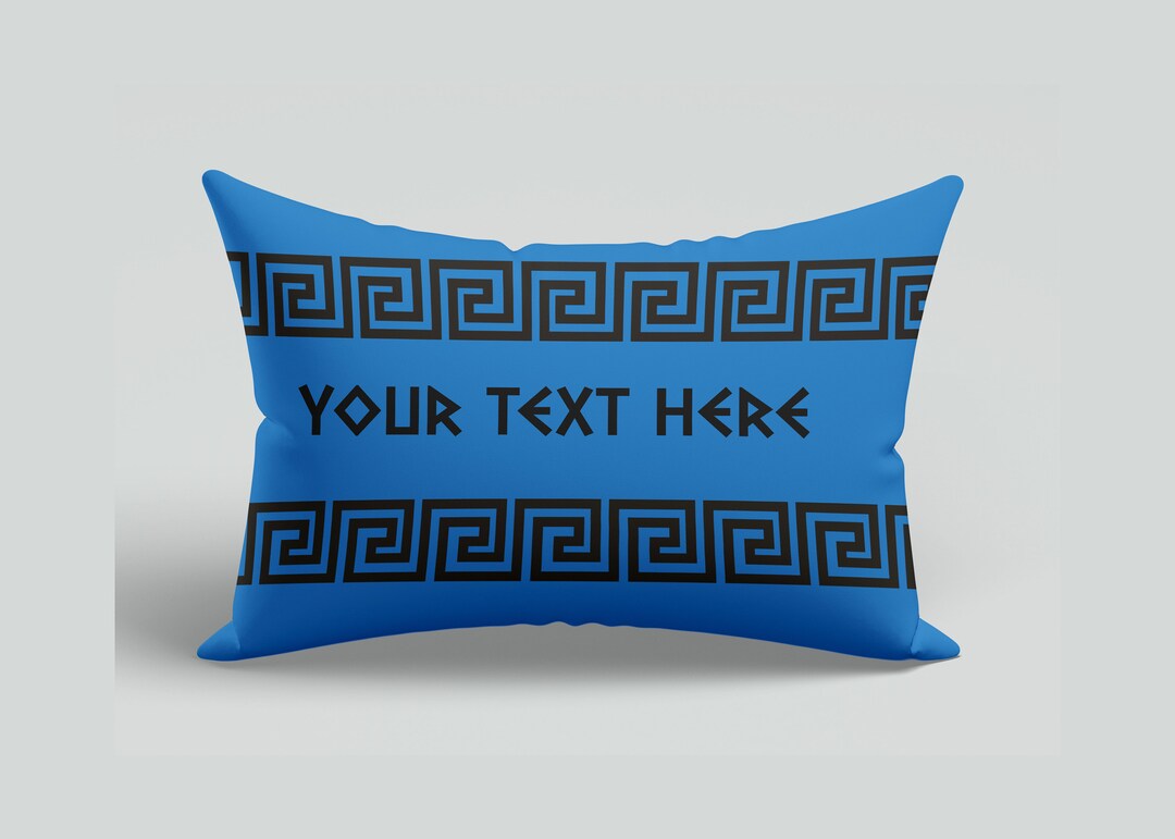 Personalized Greek Key Pillow, Custom Pillow Cover, Personalize Greece ...