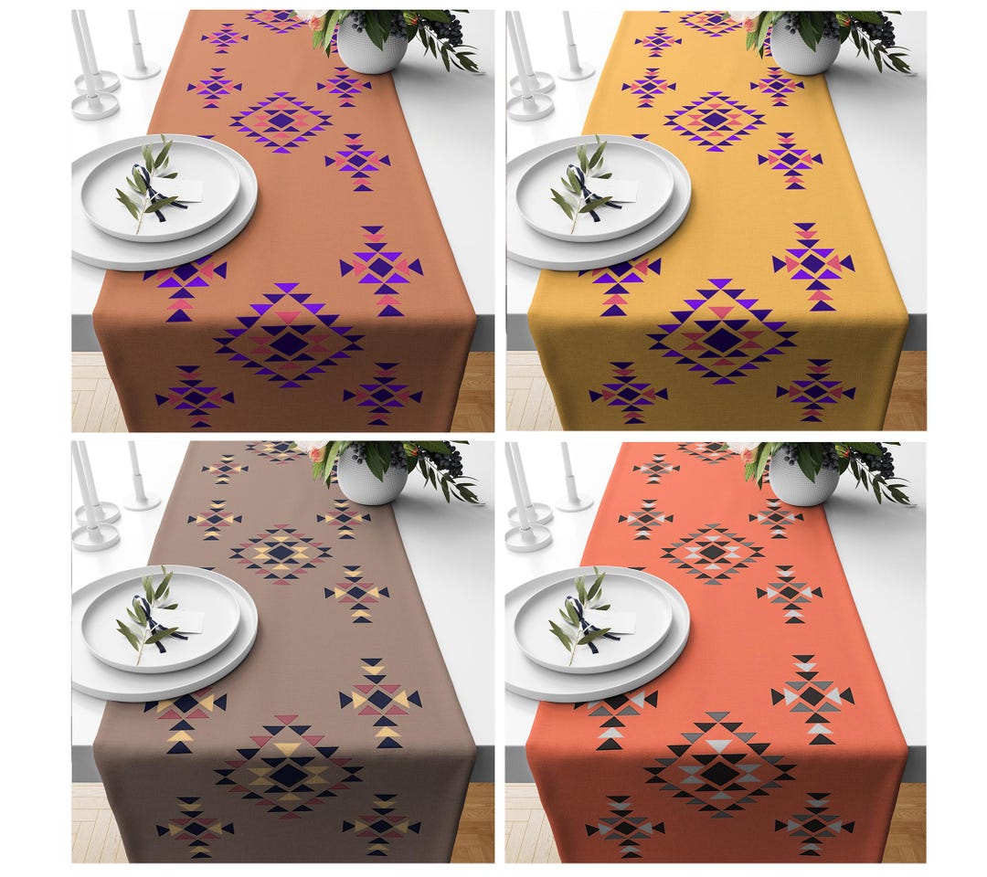 Native American Table Runner, Colorful Southwestern Tablecloth, Rug ...