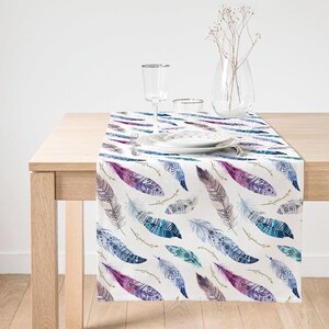 Feather Table Runner, Native American Table Runner, Western Decor ...