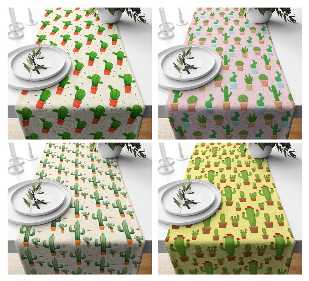 Desert Cactus Table Runner,cactus Tablecloth,succulent Table Cloth ...