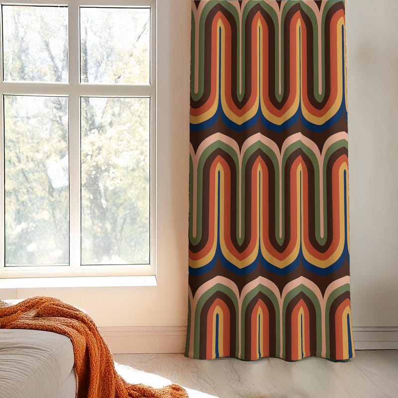 Mid Century Modern Curtains - Etsy