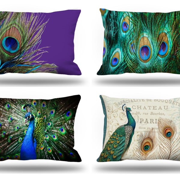 Peacock Throw Pillow - Etsy