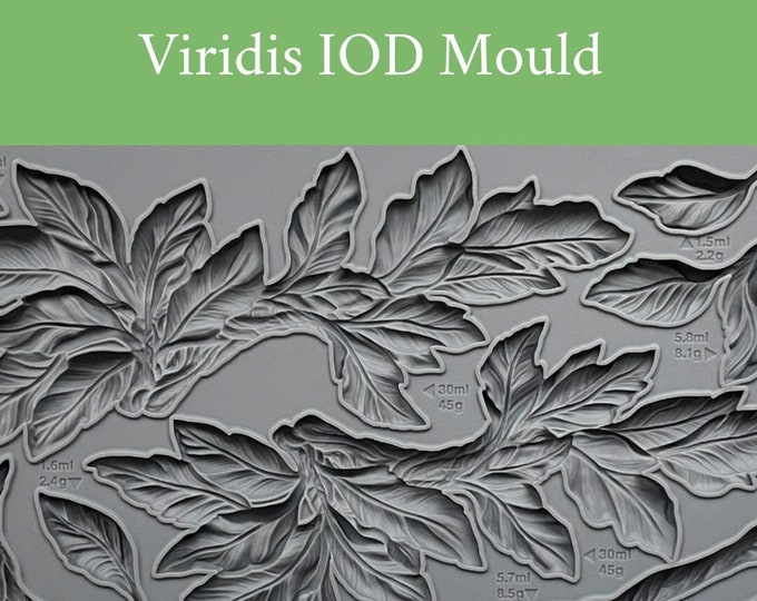 IOD Viridis Mould * Iron Orchid Designs Leaf Foliage Stem Greenery Mold ...
