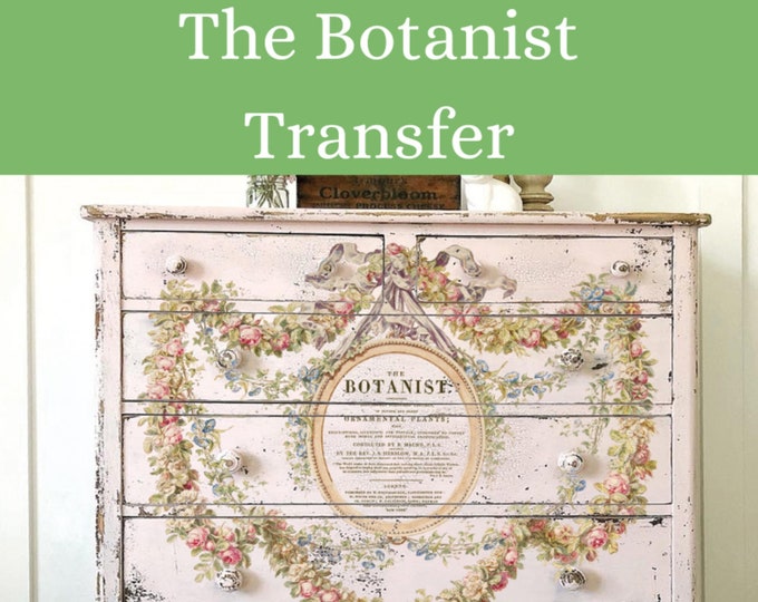 IOD the Botanist Transfer Iron Orchid Designs Floral Cabbage Rose Swag ...