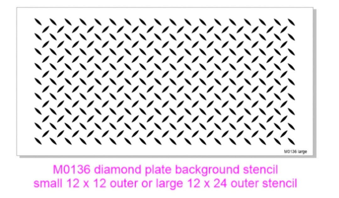 Diamond Plate Stencil * Muddaritaville Background Industrial Stencil ...