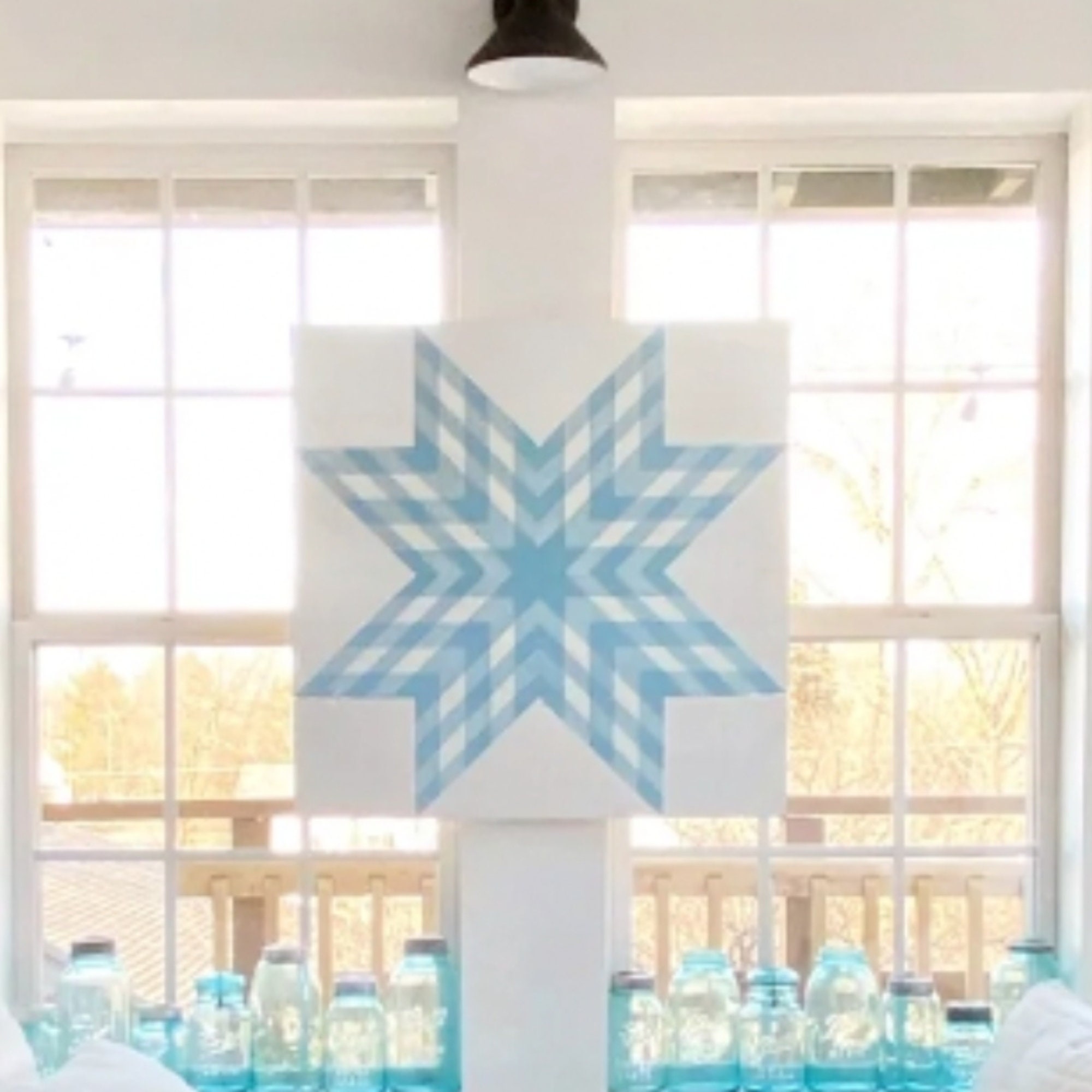 Gingham Star Barn Quilt Pattern Baker Nest DIY Instructions - Etsy