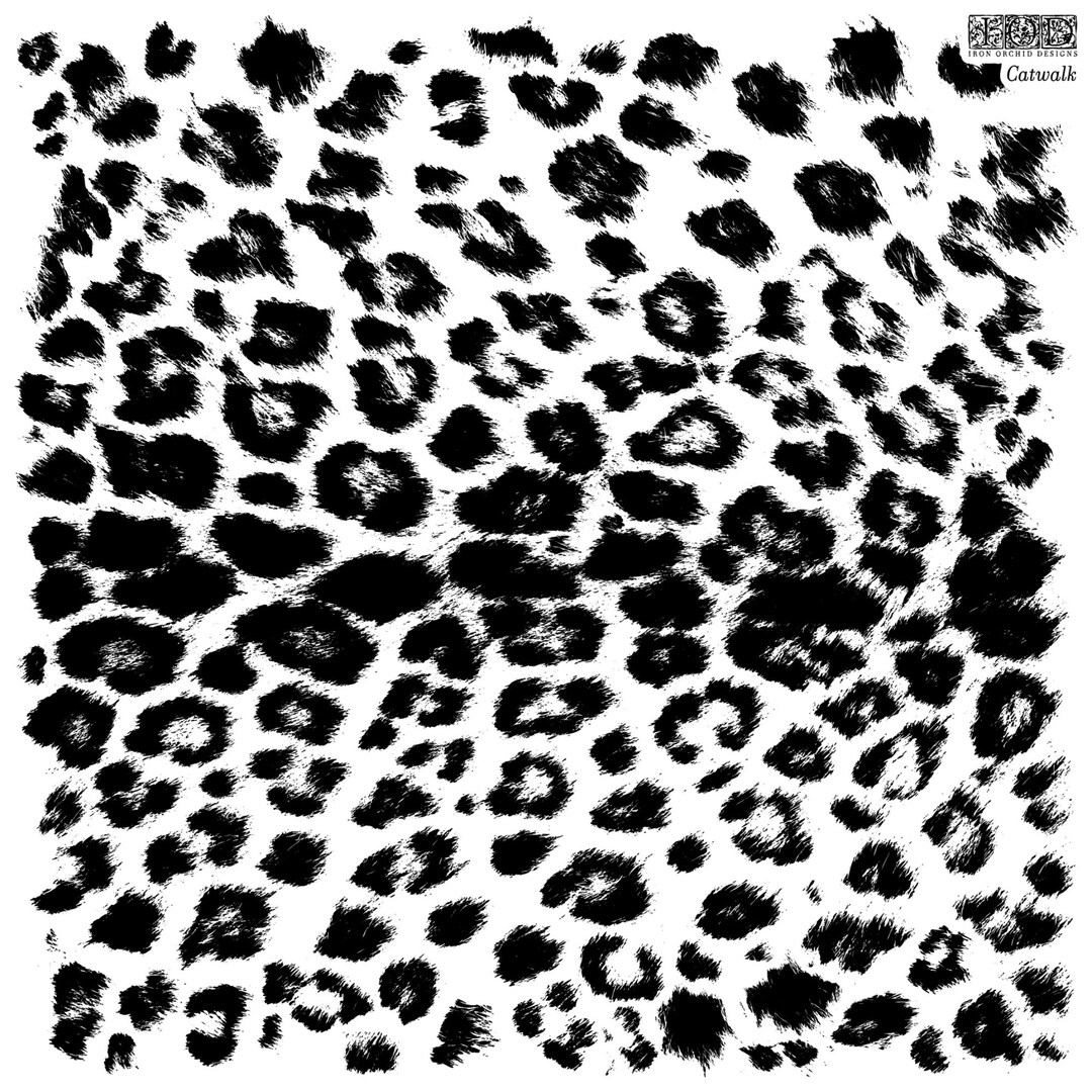 IOD Catwalk Stamp * Iron Orchid Designs Leopard Animal Jungle Print ...