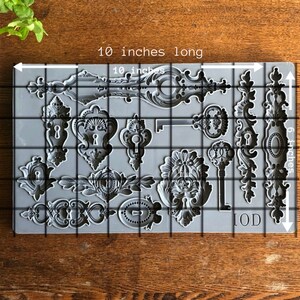 Lock and Key IOD Mould *iron Orchid Designs Furniture Hardware Skeleton ...