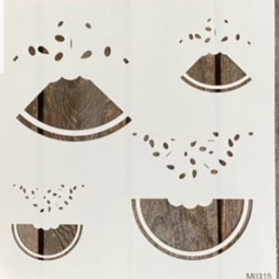 Watermelon Slice Stencil * Muddaritaville Mylar Reusable Stencil of ...