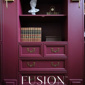 Fusion Winchester Paint Pint * Fusion Mineral Paint Burgundy Red No Wax ...