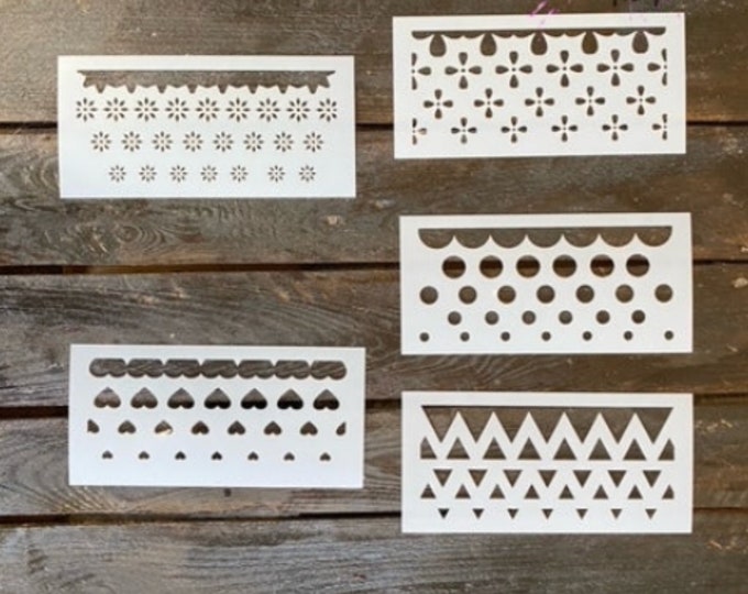 Ava Star Border Stencil Muddaritaville Mylar Reusable Star Tile Border ...