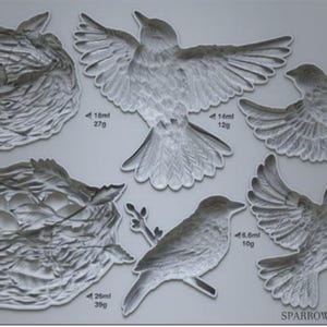 Sparrow's Nest IOD Mould - Etsy