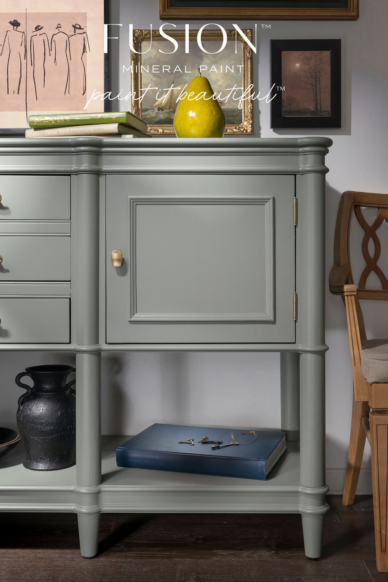 Newell Fusion Mineral Paint Pint *sage Green No Wax All-in-one ...