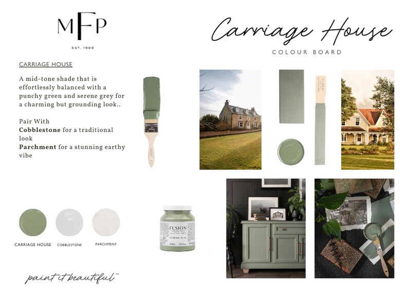 Carriage House Fusion Mineral Paint Pint *mid Green Sage No Wax All in ...