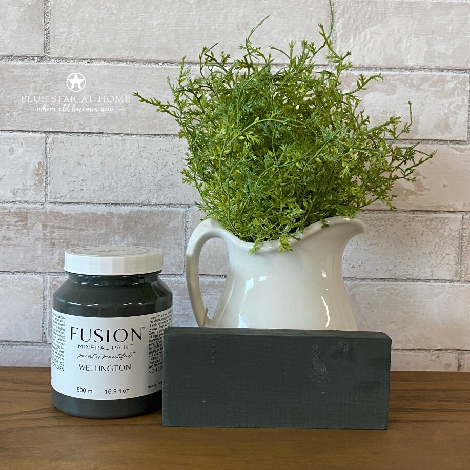 Wellington Fusion Mineral Paint Pint *green Charcoal Gray Paint No Wax ...
