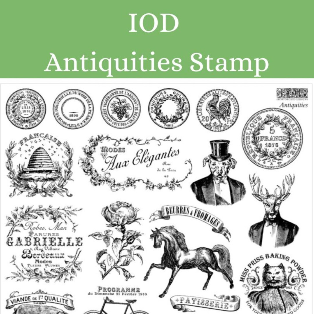 Antiquities IOD Stamp * Iron Orchid Designs Vintage Antique French ...