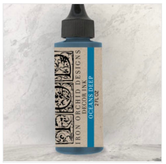 IOD Oceans Deep Decor Ink Iron Orchid Designs Turquoise Aqua - Etsy