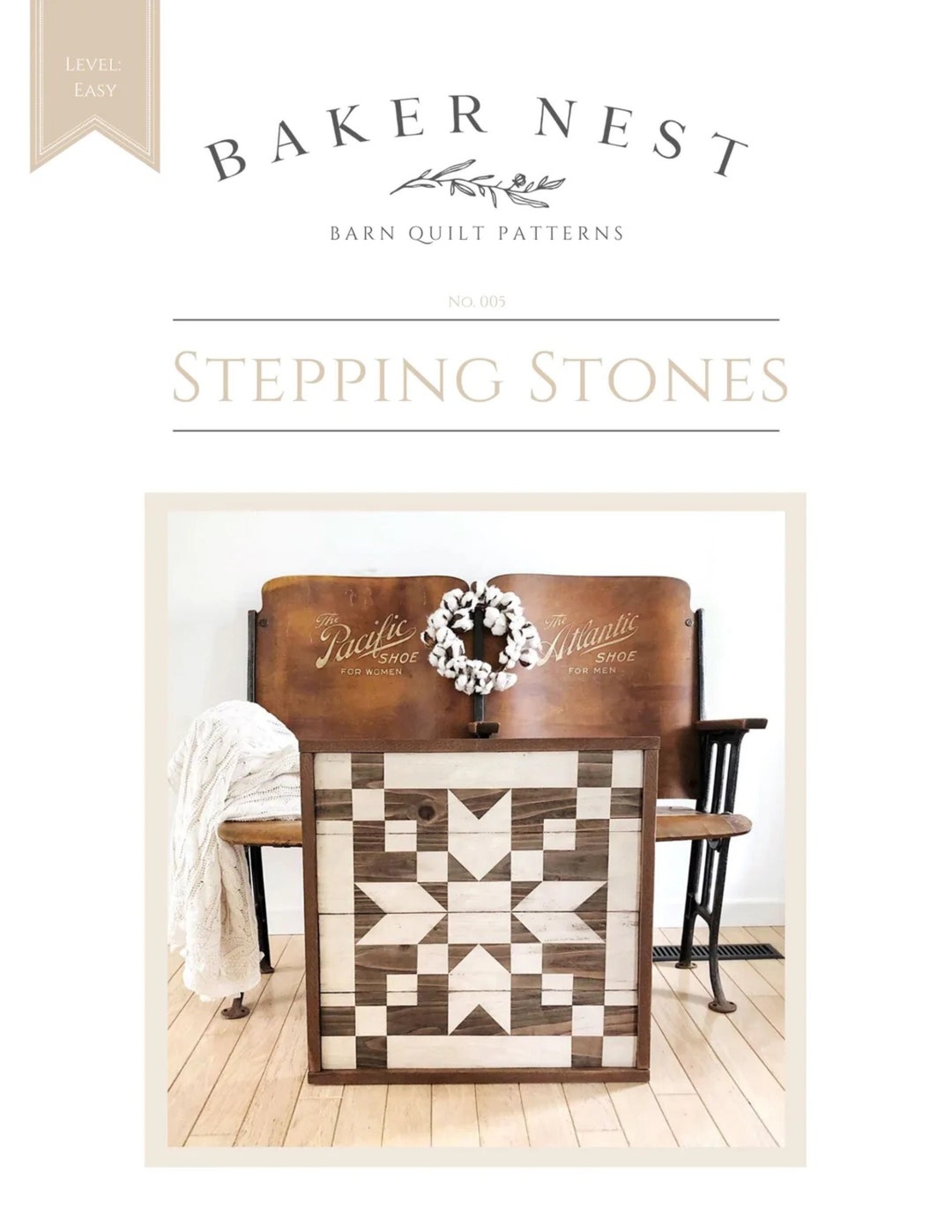 Stepping Stones Barn Quilt Pattern Book Baker Nest DIY Instructions for ...
