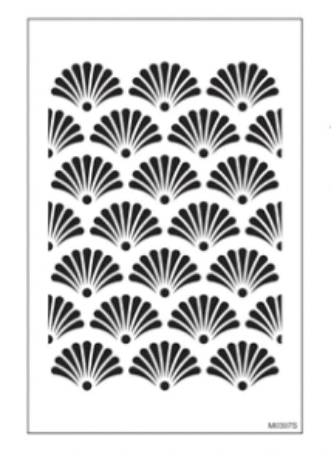 Fan Pattern Stencil Muddaritaville Reusable Mylar Furniture Drawer Sign ...