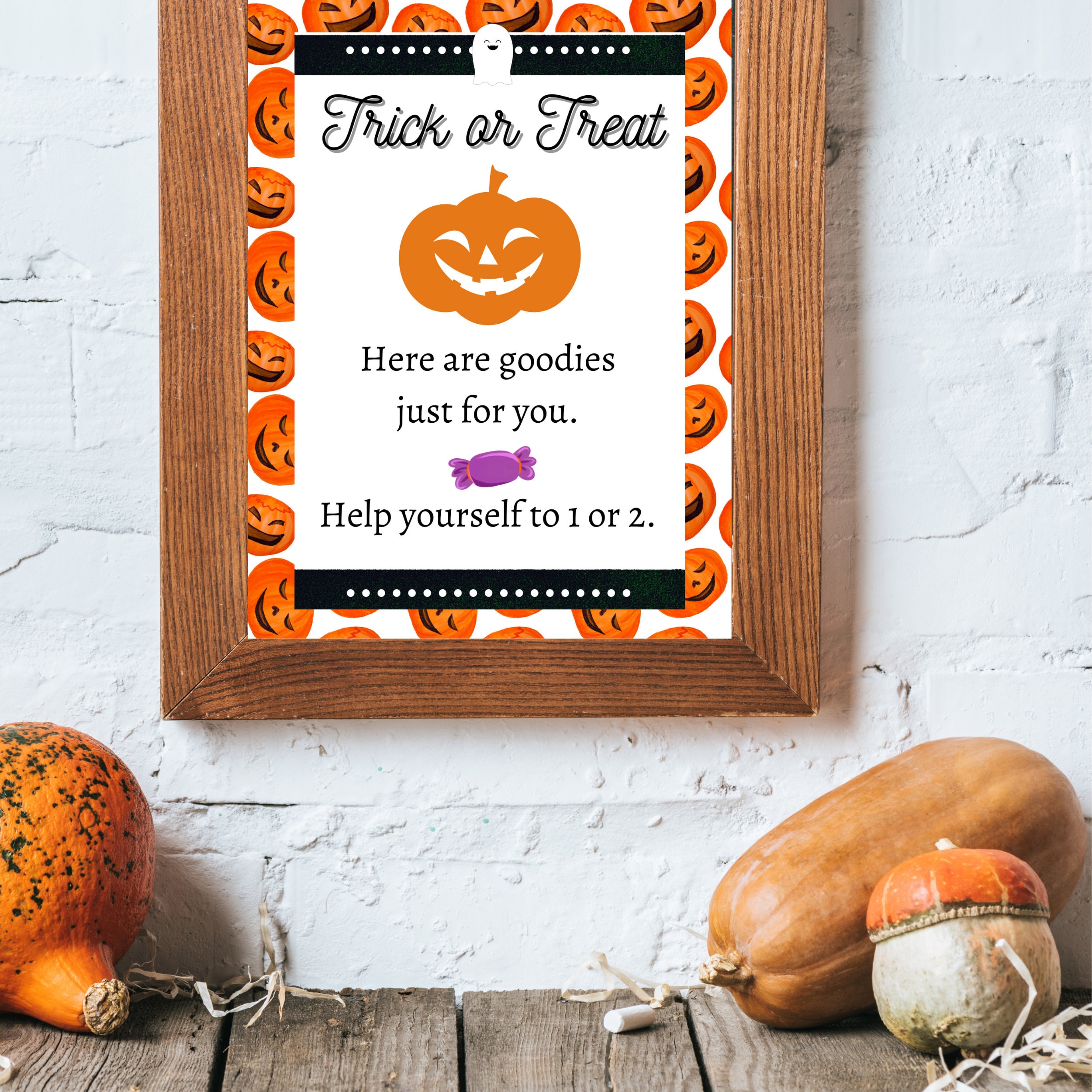 Halloween Candy Bowl Sign Printable, Halloween Please Take Just One ...
