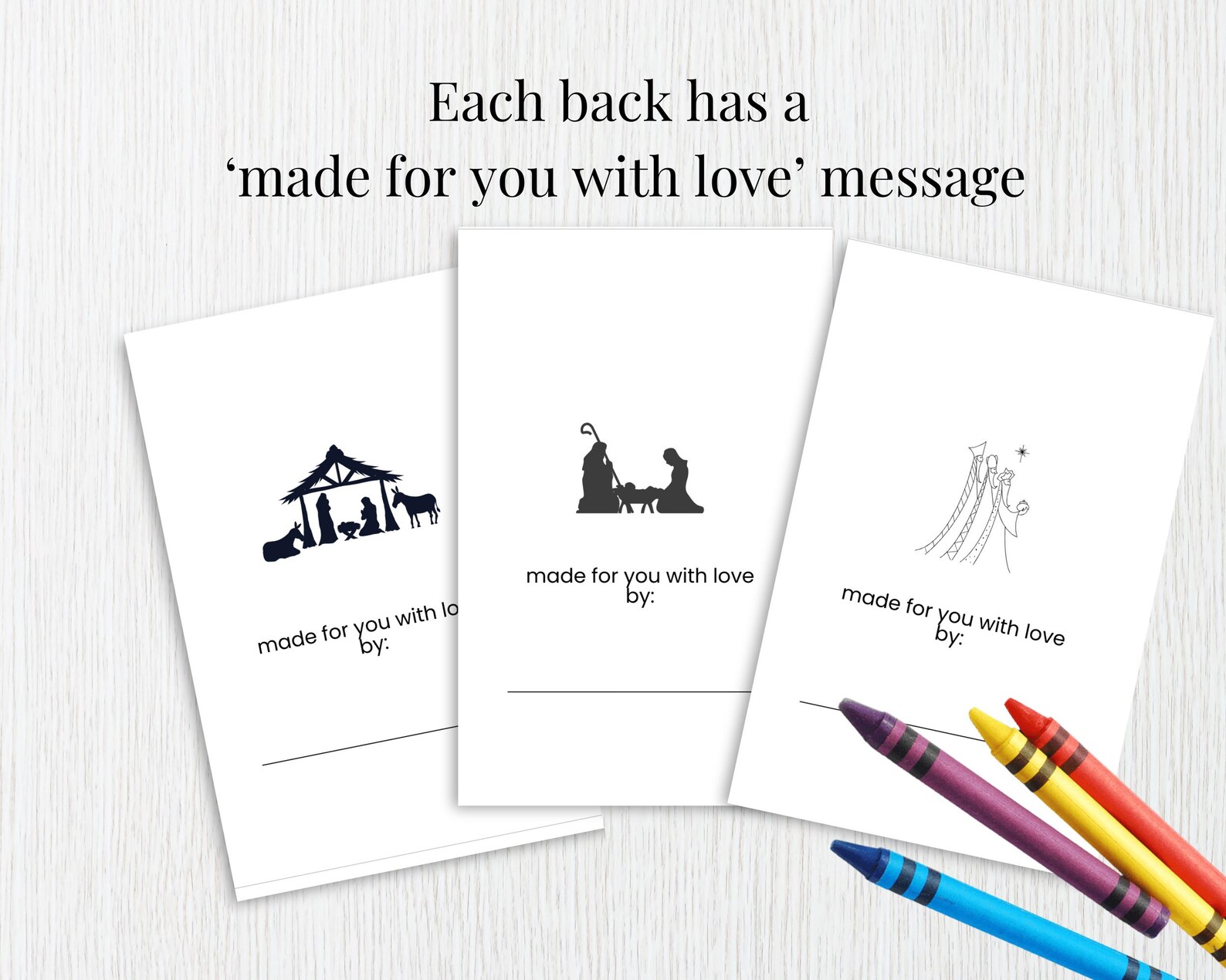 Christian Christmas Coloring Card, Printable Coloring Christmas Card ...