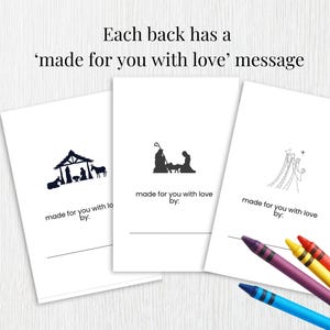 Christian Christmas Coloring Cards, Printable Coloring Christmas Cards ...