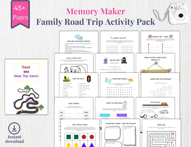 Road Trip Games Printable, Road Trip Activities for Kids, Car Games ...