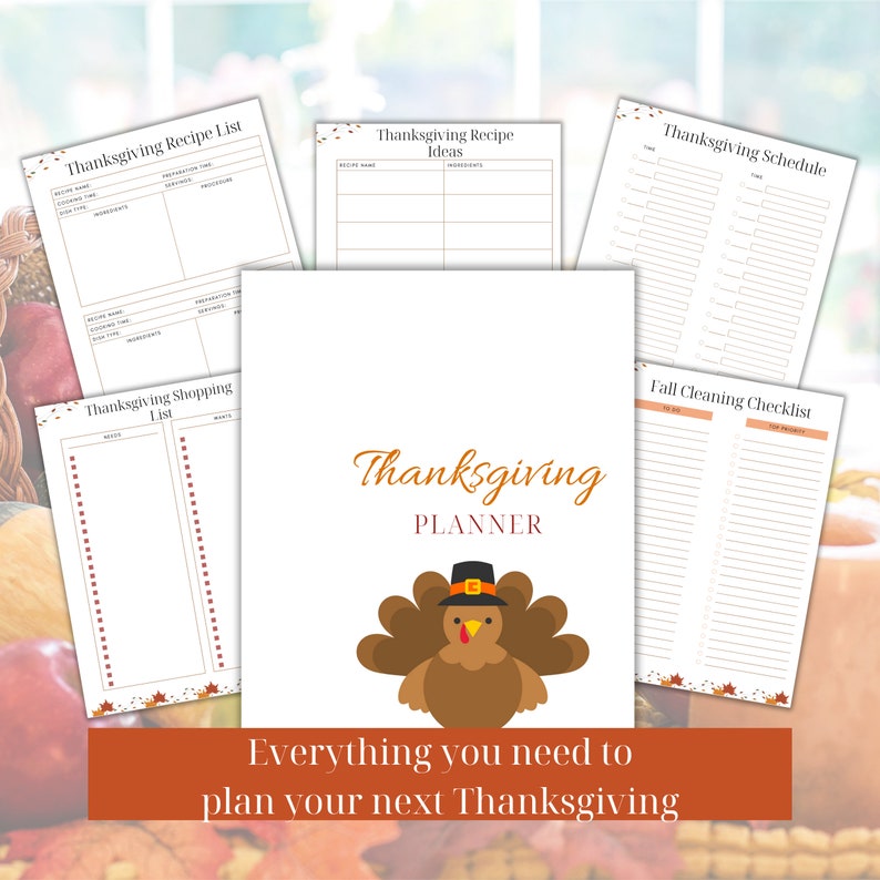 Thanksgiving Planner Printable, Thanksgiving Entertaining, Thanksgiving ...
