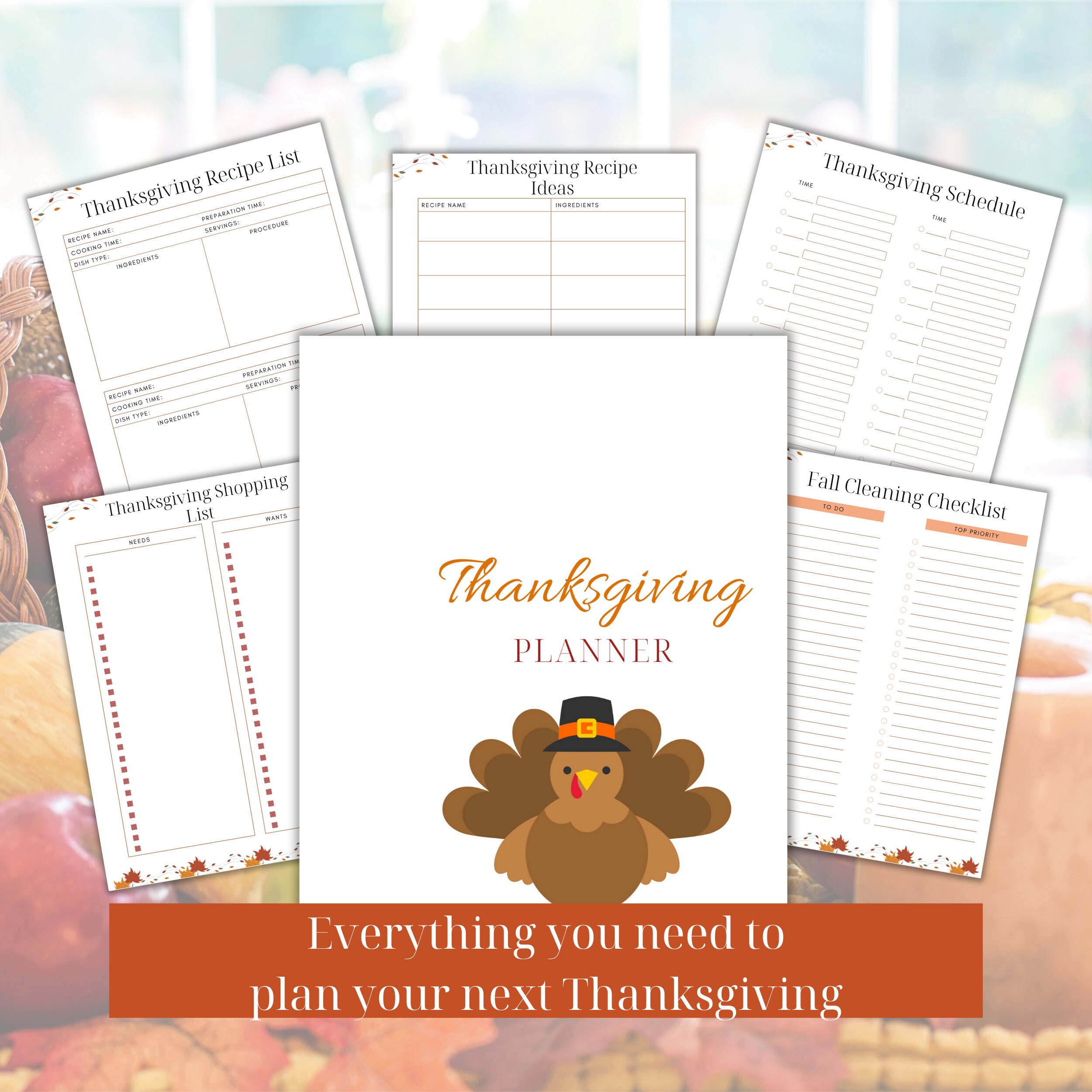 Thanksgiving Planner Printable, Thanksgiving Entertaining, Thanksgiving ...