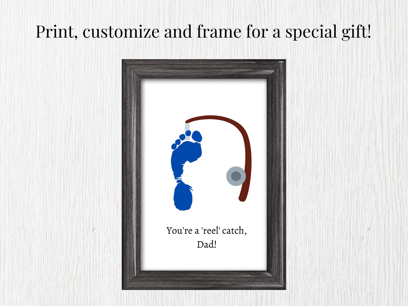 Father's Day Handprint Art Printable, DIY Gift for Dad, Happy Father's ...