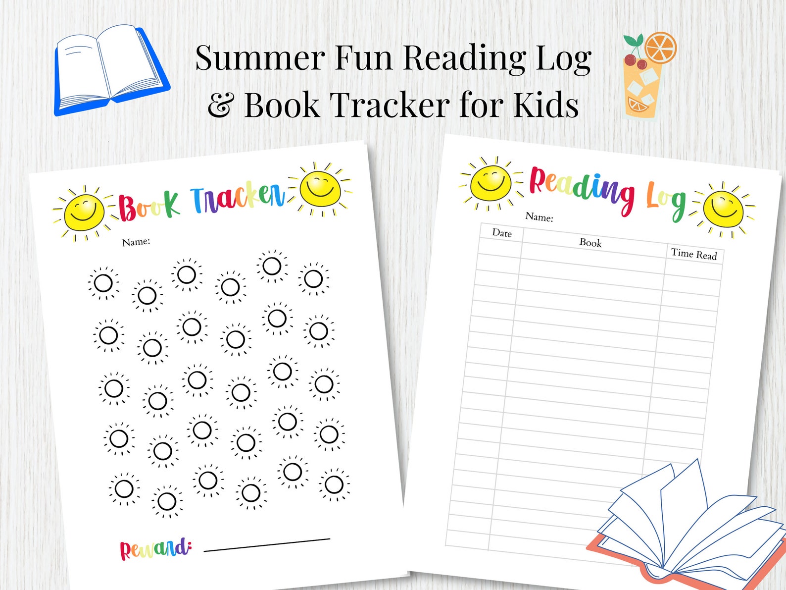 Kids Reading Log Printable, Kids Reading Tracker, Summer Reading Log ...