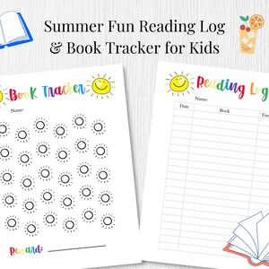 Kids Reading Log Printable, Kids Reading Tracker, Summer Reading Log ...