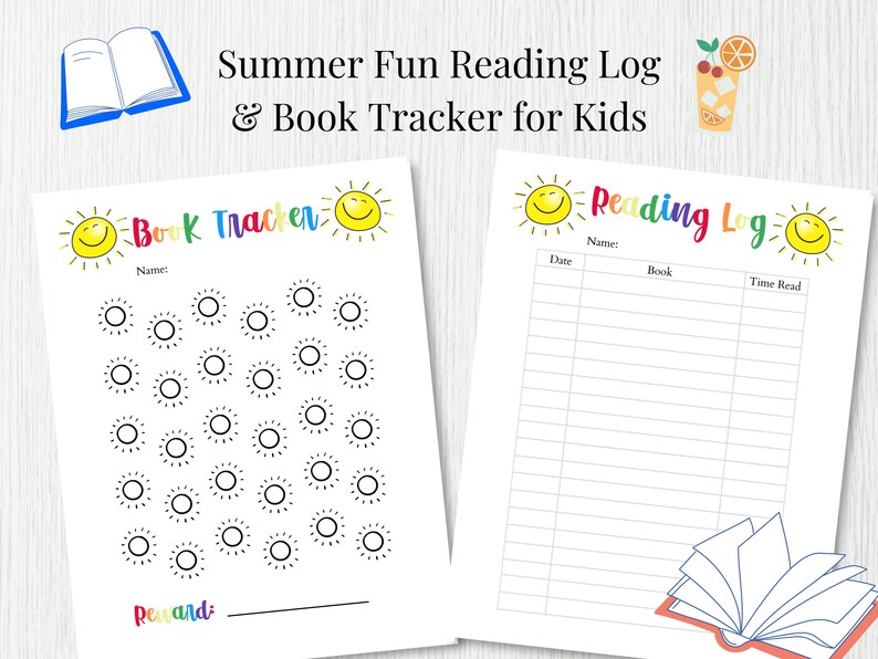 Kids Reading Log Printable, Kids Reading Tracker, Summer Reading Log ...