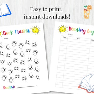 Kids Reading Log Printable, Kids Reading Tracker, Summer Reading Log ...