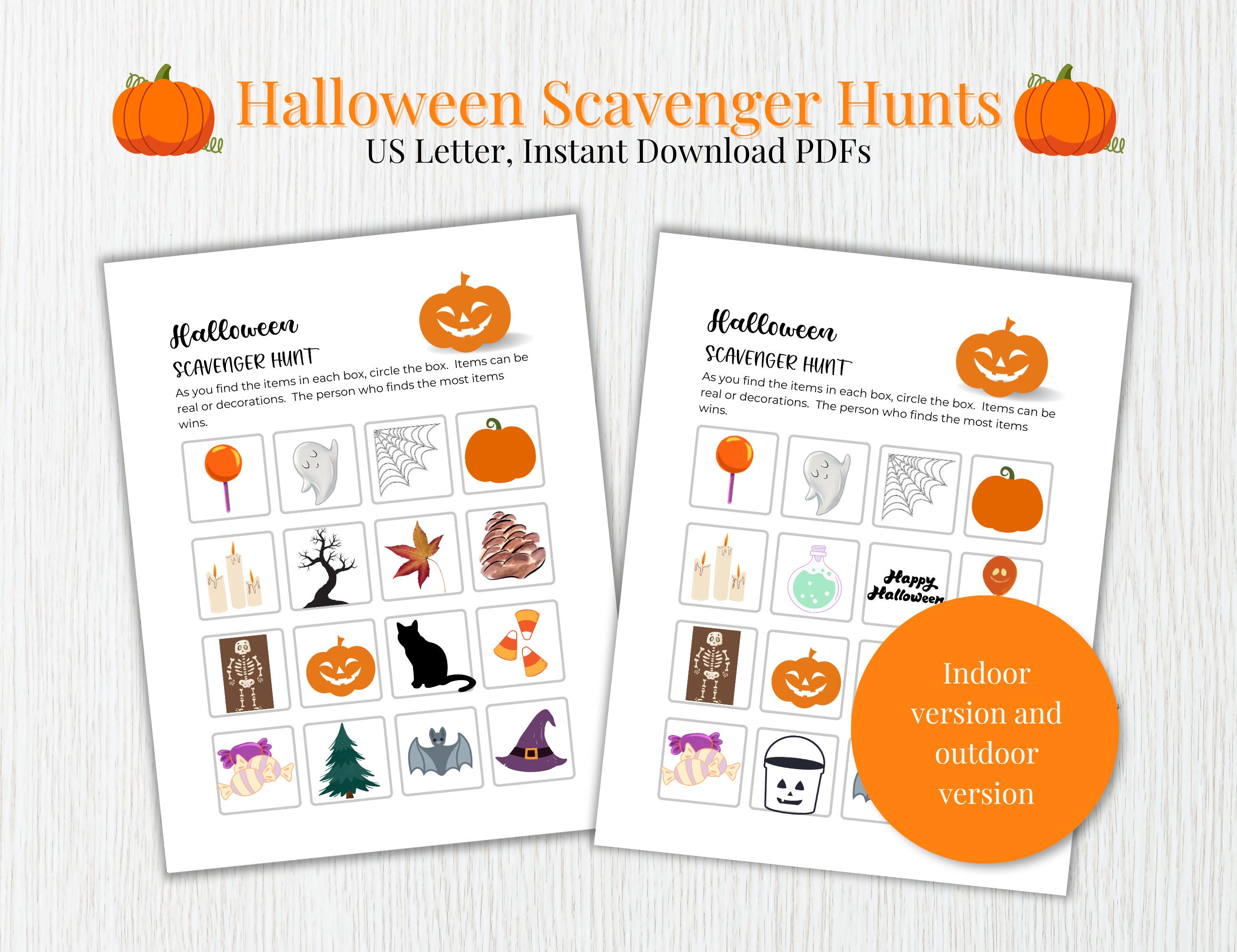 Halloween Scavenger Hunt for Kids, Halloween Games for Kids, Halloween ...