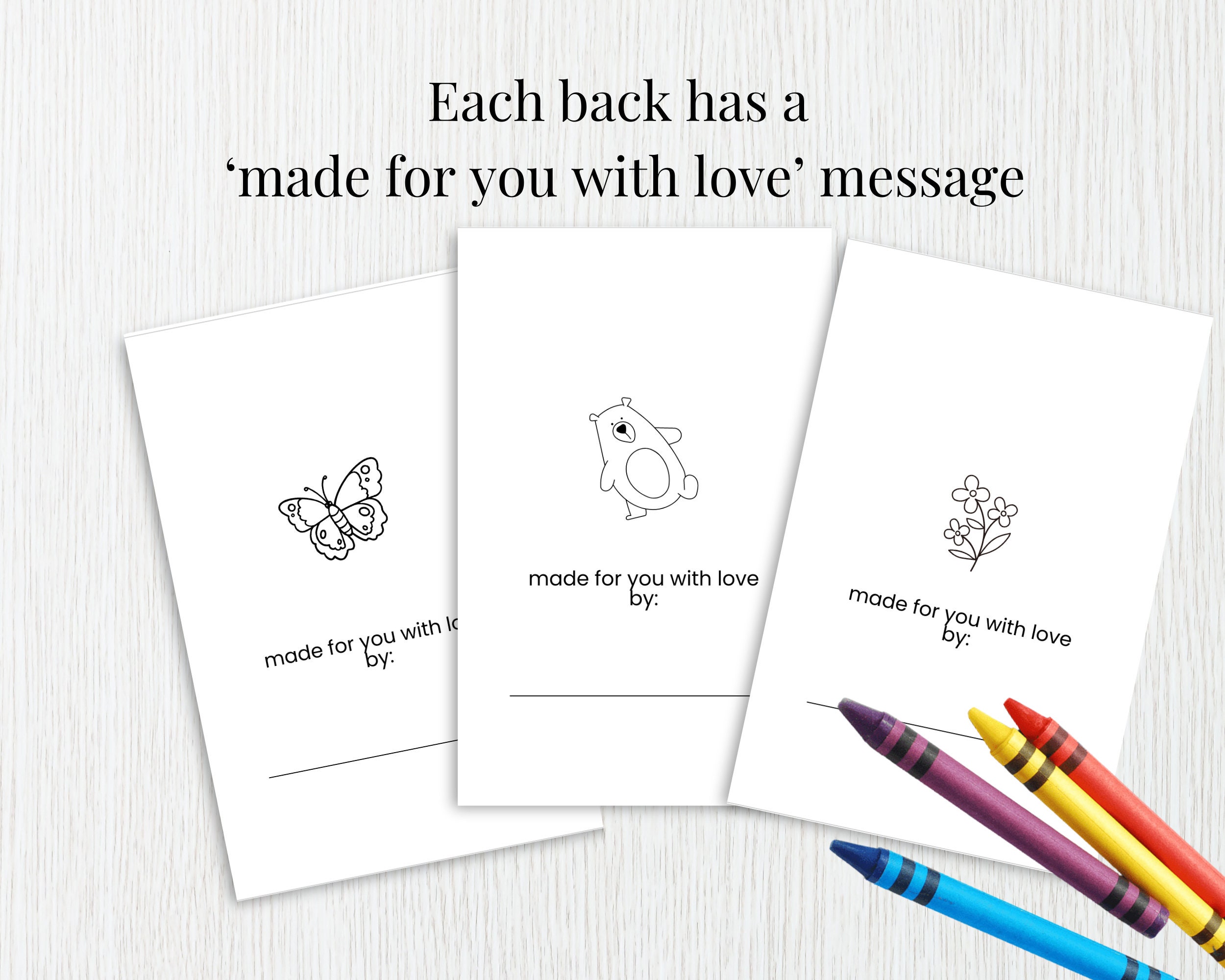 Printable Coloring Thank You Cards for Kids, Stationery Set, Color Your ...