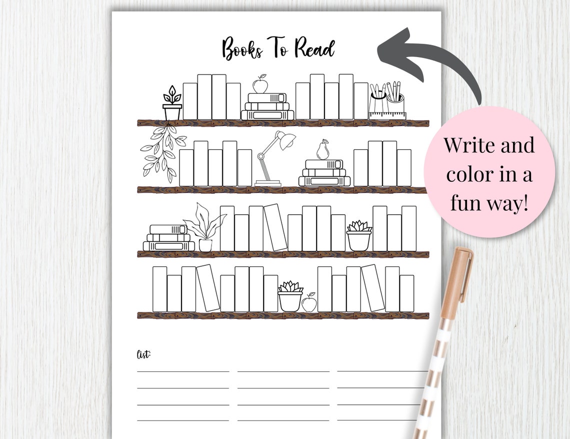 Book Tracker Printable, Reading Tracker, Book Log, 100 Books Challenge ...