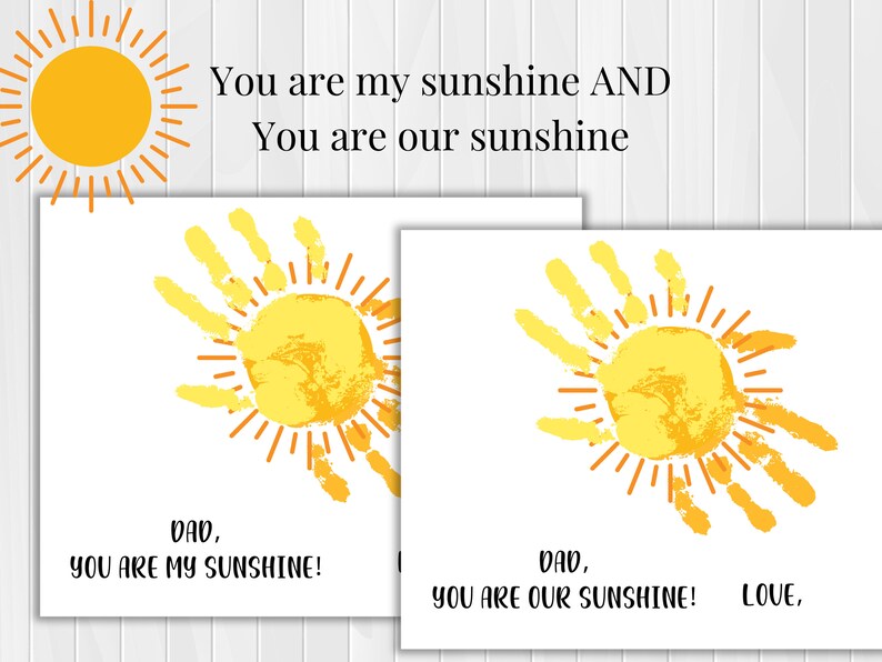 Father's Day Handprint Art Printable, Happy Father's Day, Keepsake DIY ...