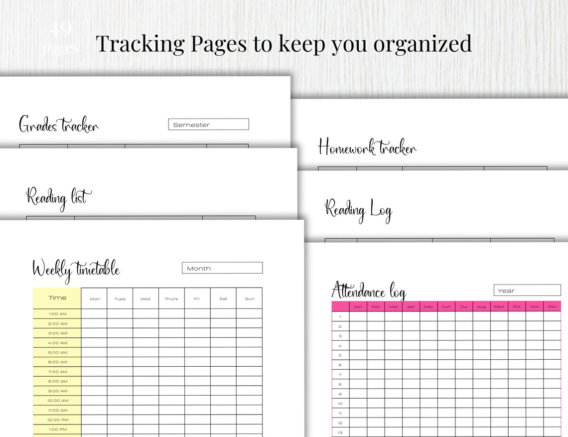 Homeschool Planner Printable Undated Homeschool Schedule - Etsy
